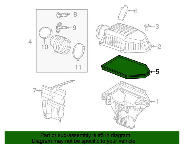 2015-2020 Dodge Air Filter 68172459AA | TascaParts.com