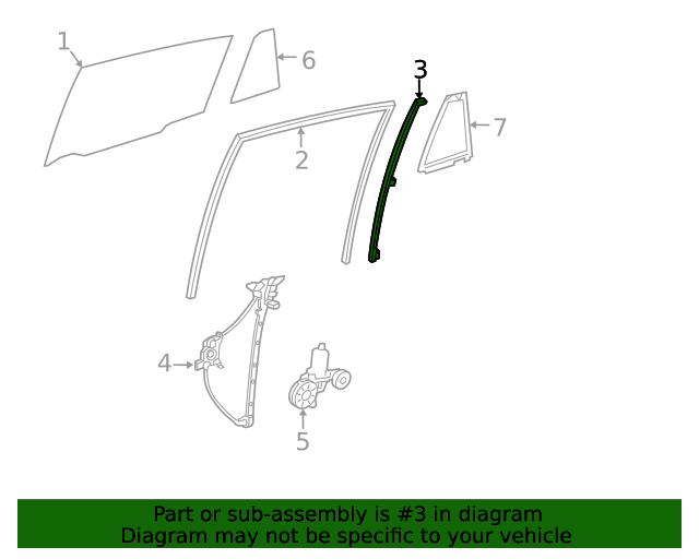 67407-0R050 - Division Bar - 2019-2021 Toyota | OEM Genuine Toyota Parts