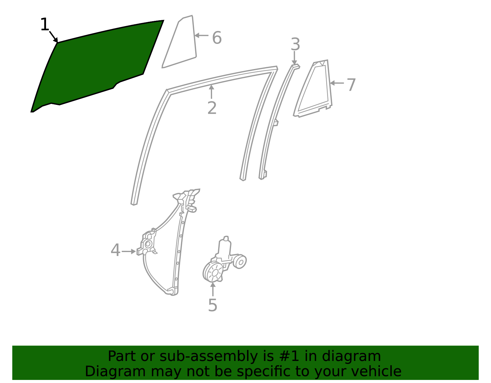 2019-2024 Toyota Movable Glass 68104-0R100 | Toyota OEM Direct