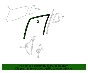 68152-0R051 - Run Channel - 2019-2023 Toyota | OEM Genuine Toyota Parts