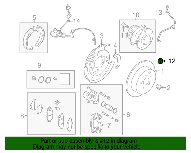 2000-2021 Subaru Axle Nut 902170049 | Subaru Parts Store