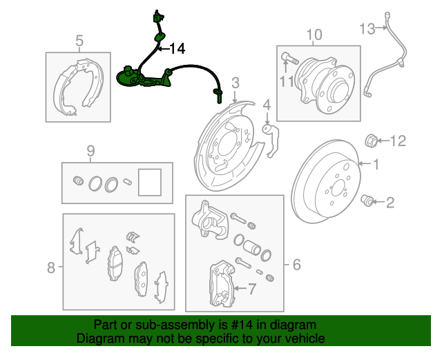 2010-2014 Subaru OEM NEW 2010-2014 Subaru Legacy Outback Speed Sensor ...