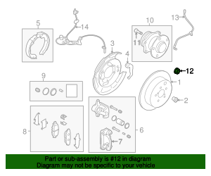 2000-2021 Subaru Axle Nut 902170049 | Subaru Parts Store