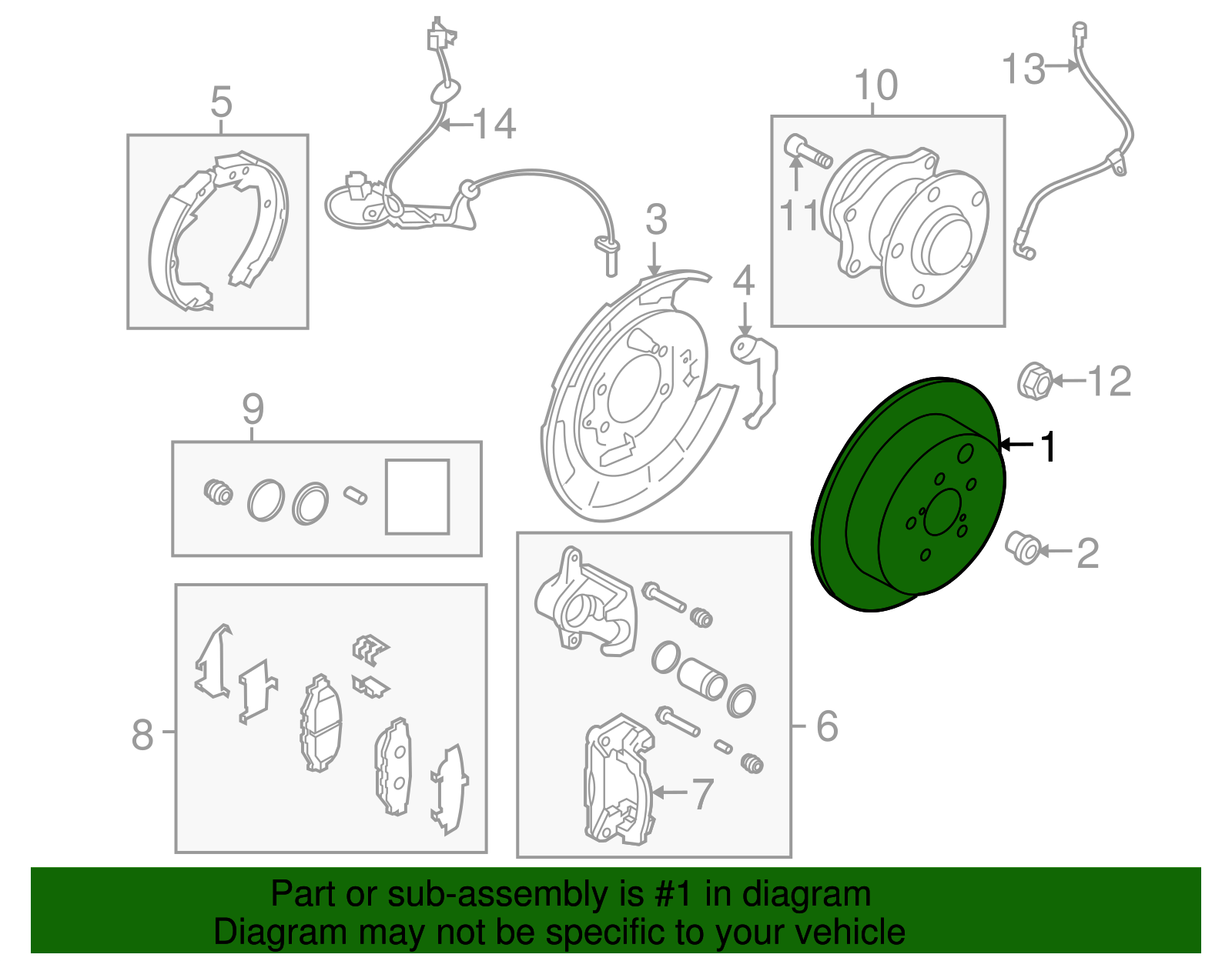 2010-2024 Subaru Disc Brake Rotor Rear 26700CC000 | Subaru Online Parts