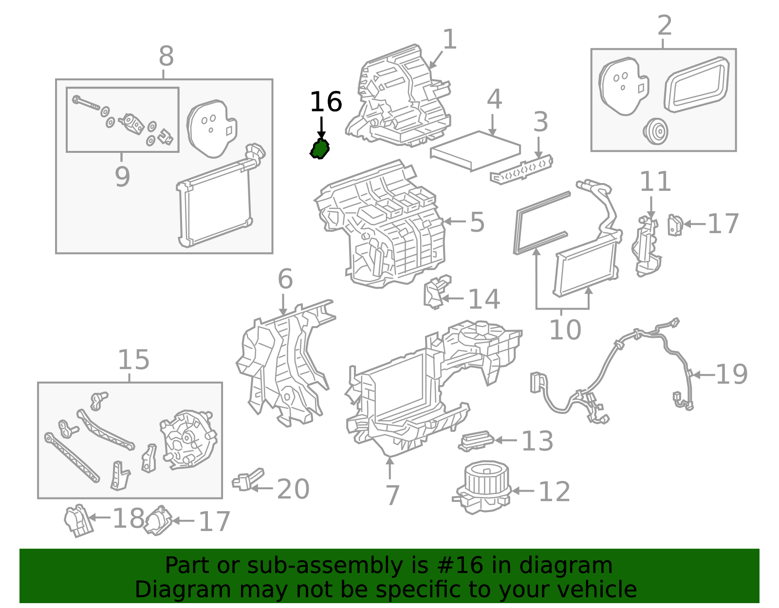 2019-2024 GM Heating and Air Conditioning Air Inlet Door Actuator ...