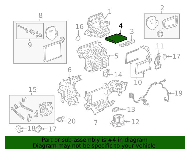 13508023 - Cabin Air Filter 2013-2025 GM | GM Parts Warehouse