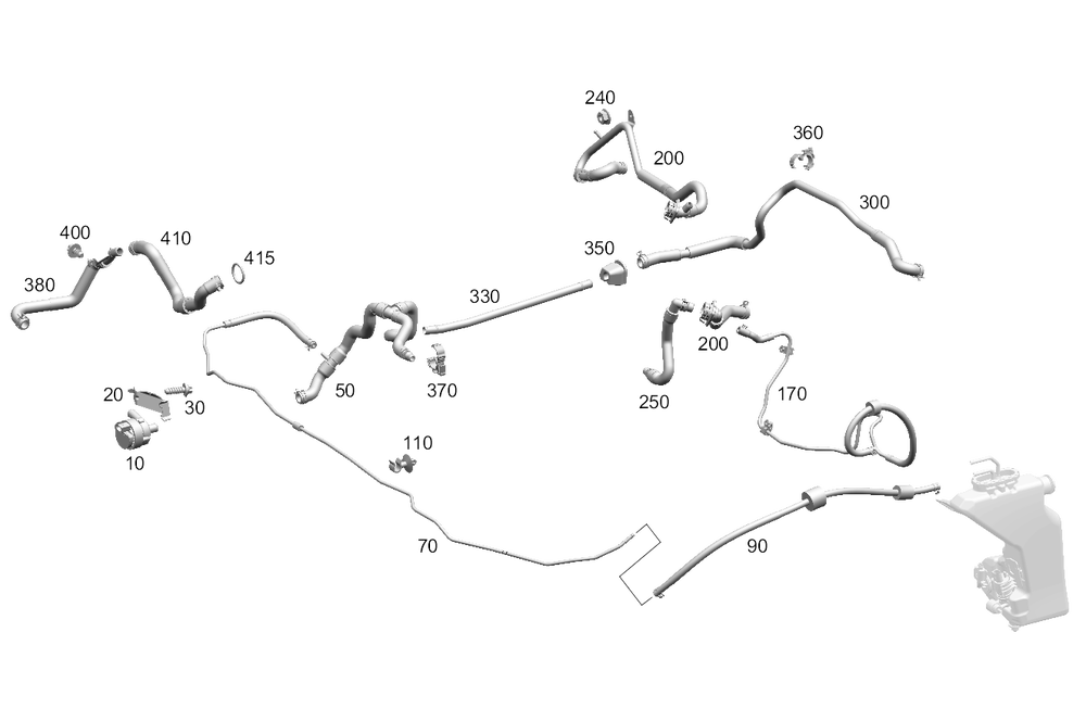 205-830-26-02 - Hose Line 2008-2023 Mercedes-Benz | Mercedes-Benz USA Parts