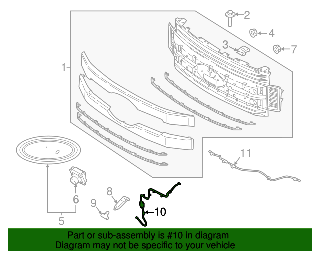 2017-2019 Ford Washer Hose HC3Z-17A605-E | QuirkParts