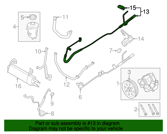 2017-2022 Ford Power Steering Pressure Hose HC3Z-3A717-C | OEM Parts Online