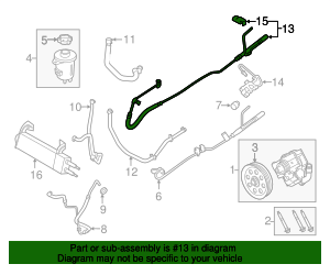 2017-2022 Ford Power Steering Pressure Hose HC3Z-3A717-C | OEM Parts Online