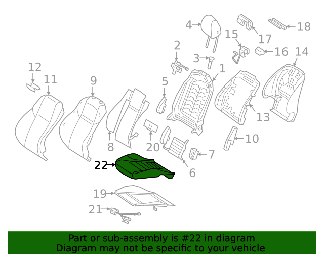 463-910-09-08-8V48 - Cushion Assembly 2019-2021 Mercedes-Benz ...
