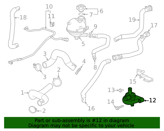 2020 Buick Encore GX Engine Auxiliary Water Pump 42689396 ...