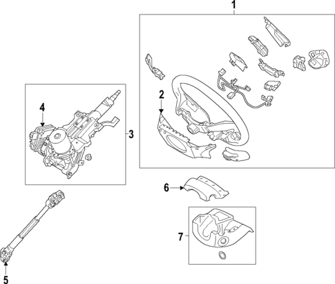 Steering Column for 2016 Hyundai Accent OEM Parts Online