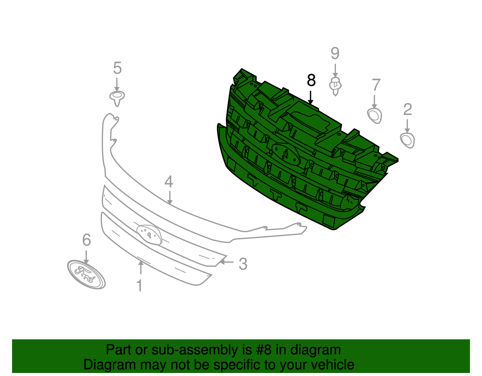 2010-2012 Ford Fusion Mount Panel AE5Z-8A284-AC | OEM Parts Online