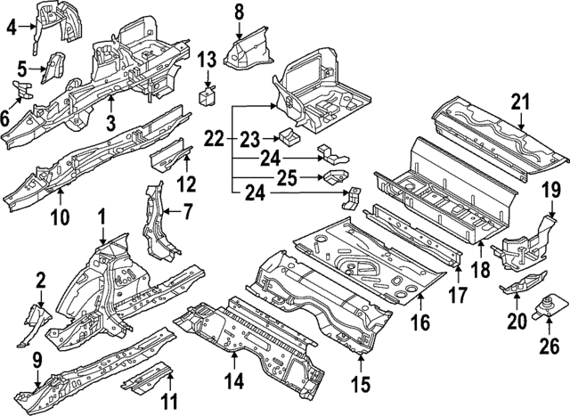 2022-2024 BMW Axle Support Bracket 41-00-9-626-282 | BMW Mini Parts ...
