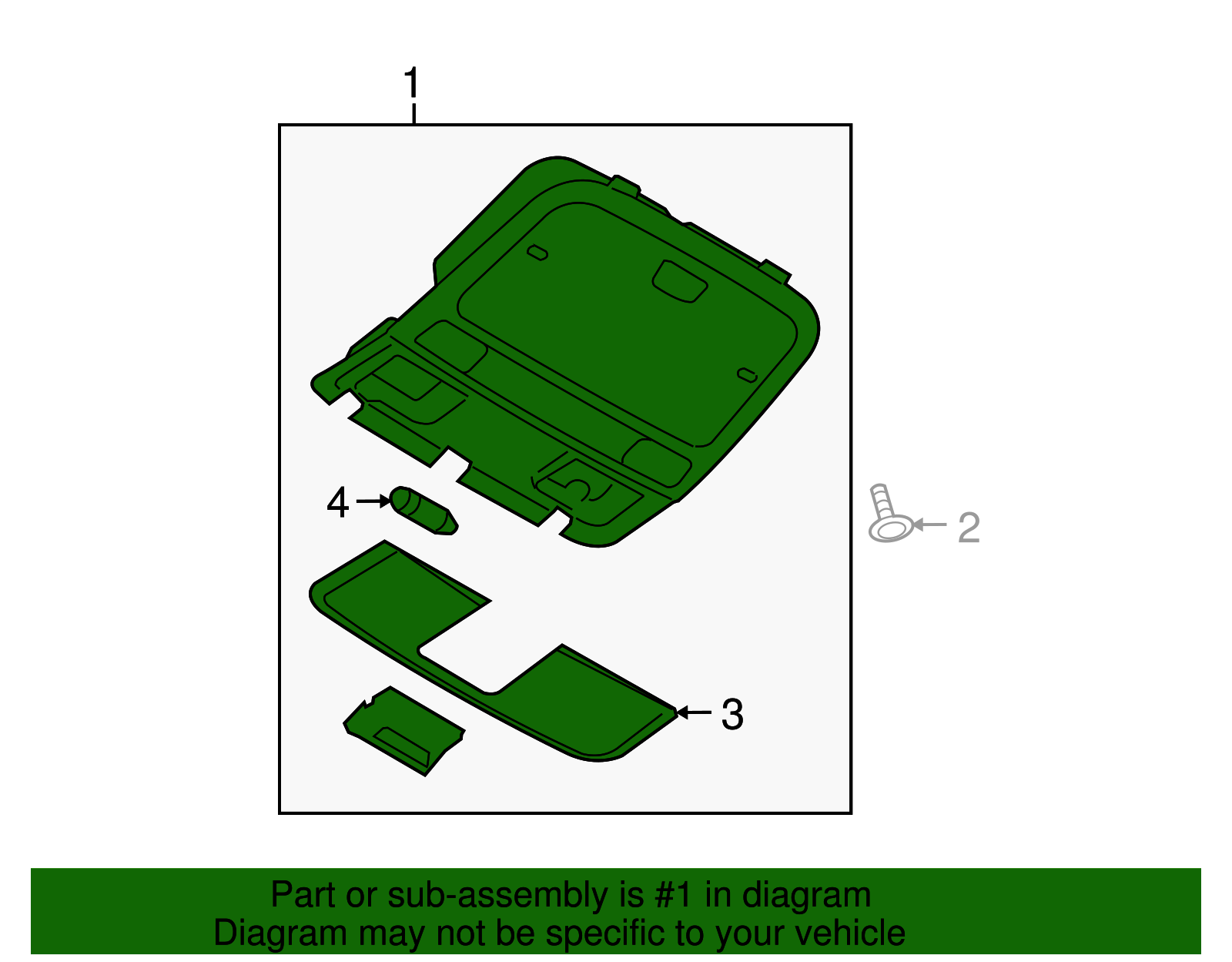 92151AG11AOR - 2007 Subaru Outback - Overhead Console | Subaru Parts Deals