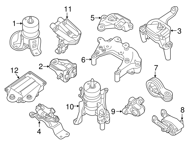 11320-3JV0A - Rear Mount - 2014-2016 Nissan | Nissan OEM Parts Direct