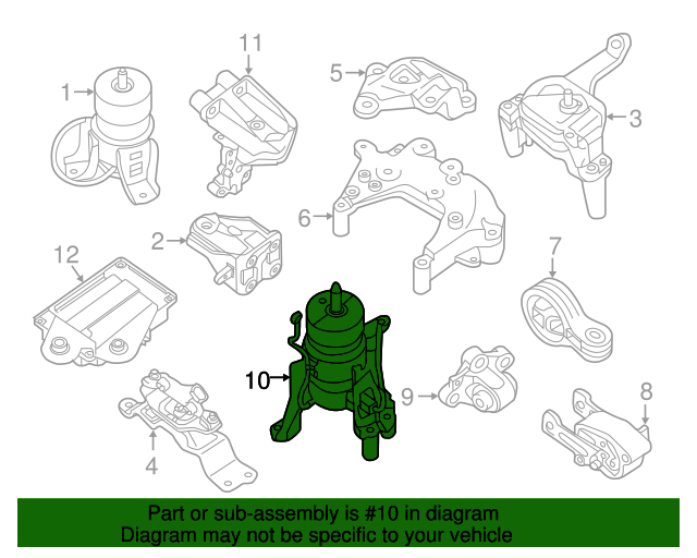 11320-3JV0A - Rear Mount - 2014-2016 Nissan | Nissan OEM Parts Direct