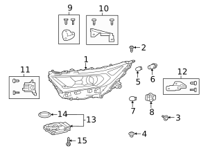 2019-2022 Toyota RAV4 Headlamp Assembly 81130-42A12 | OEM Vehicle Parts