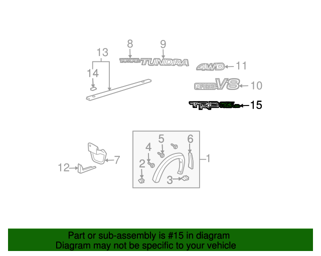 2003-2006 Toyota Tundra Decal 75996-0C020-A0 | LaGrange Toyota