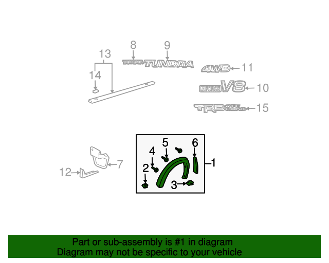 2003 Toyota Tundra Wheel Flare 75874-0C060-E0 | Toyota Parts Center