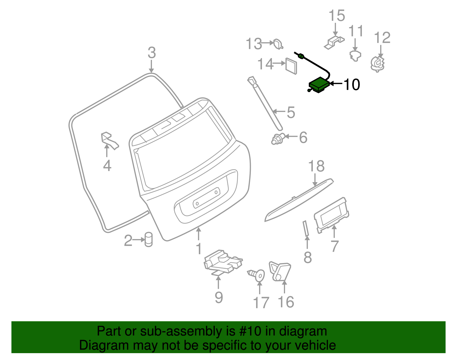 51-24-7-069-310 - Bowden cable, trunk lid 2004-2013 Mini Cooper ...