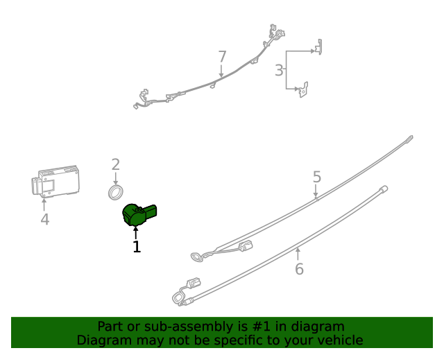 Genuine BMW 66-20-7-927-950 | Park Sensor | FREE Shipping on Most ...