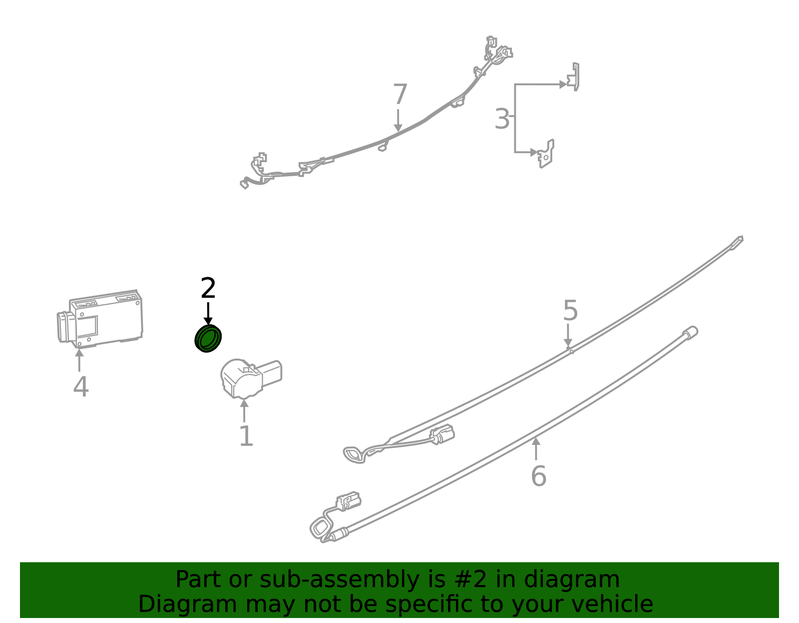 66209390408 - 2019-2025 BMW Auto Park Sensor Bezel (66-20-9-390-408 ...