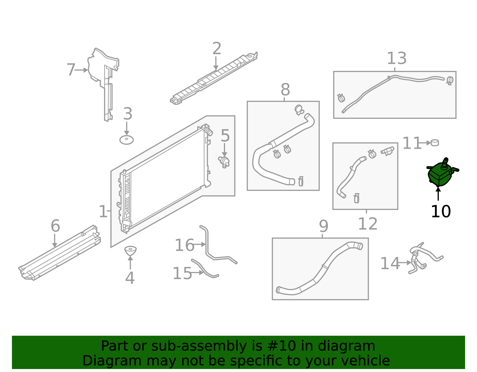 2021-2025 Nissan Rogue Reservoir Tank 21710-6RC0A | Nissan Parts Central