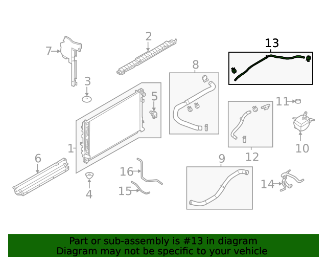 2021 Nissan Rogue Overflow Hose 21741-6RA0B | TascaParts.com
