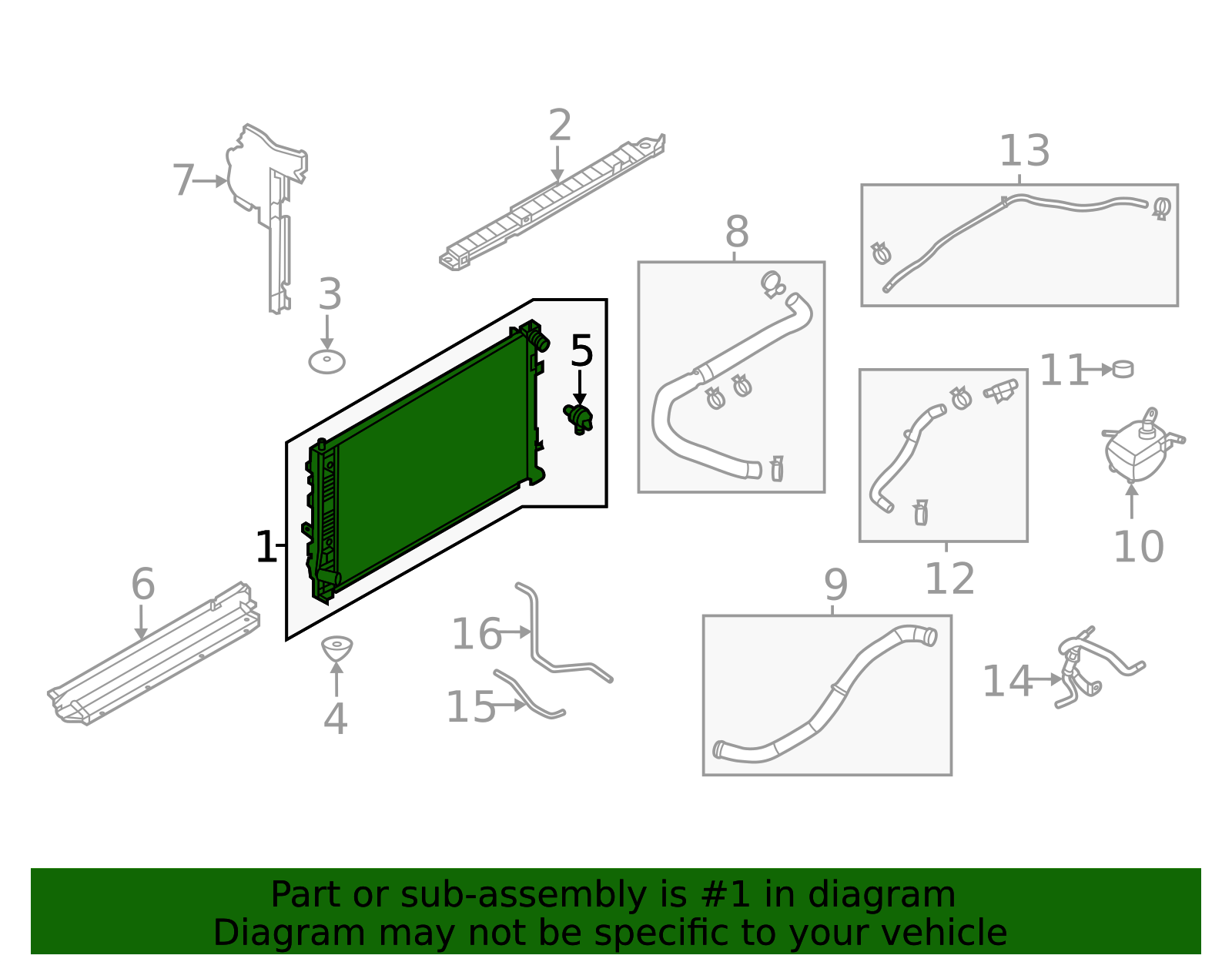 2021 Nissan Rogue Radiator 21460-6RA0B | Olympia Nissan/Nissanparts.cc