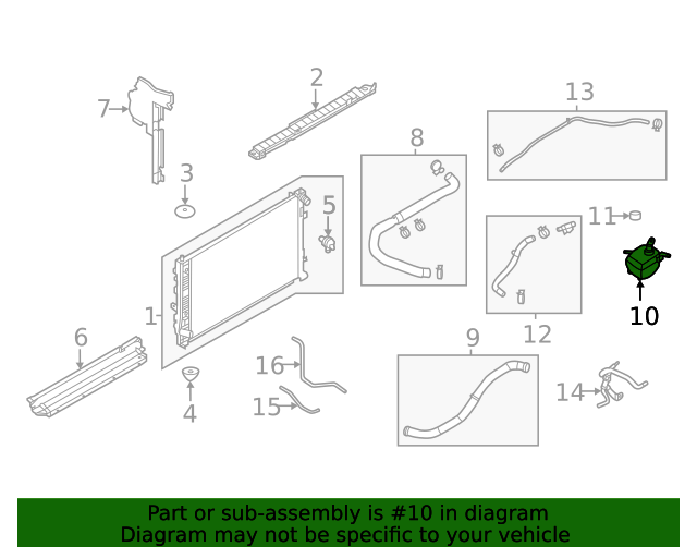 21710-6RC0A - Reservoir Tank 2021-2024 Nissan Rogue | Nissan Parts ...