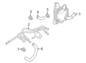 2018-2023 Toyota Automatic Transmission Oil Cooler Tube 32907-0E030 ...