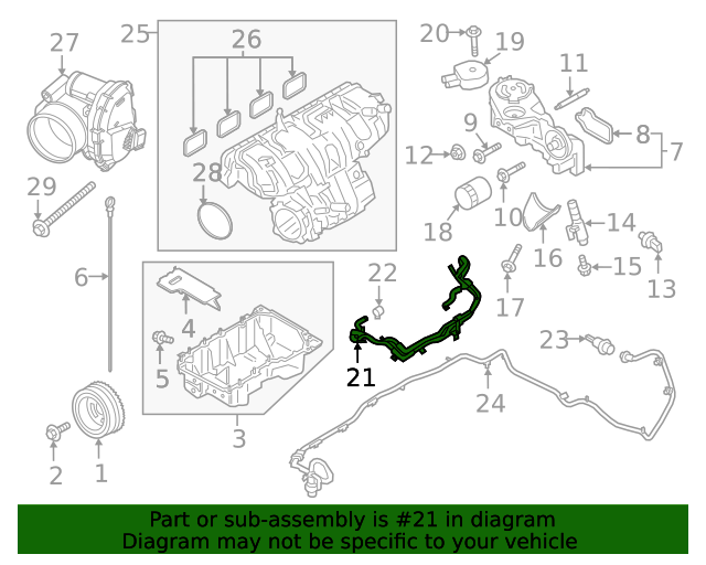 Genuine OEM Ford Part - Cooler Pipe MB3Z-6A715-C | Genuine OEM Ford ...