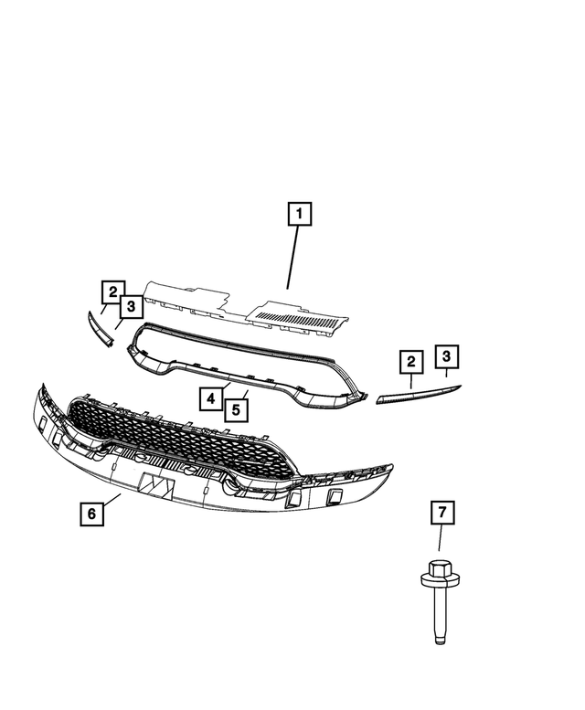 2021-2023 Dodge Durango Texture Grille 6UZ20RXFAA | Mopar Factory Parts