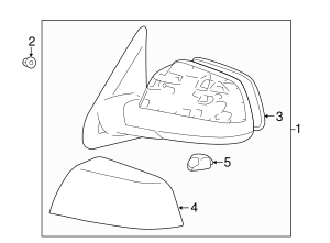 87903-0C100 - Mirror Glass - 2014-2017 Toyota Tundra | Sparks Parts