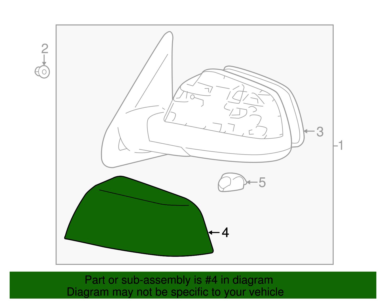 2007-2022 Toyota Mirror Cover - PASSENGER SIDE 87915-0C050 | Toyota ...