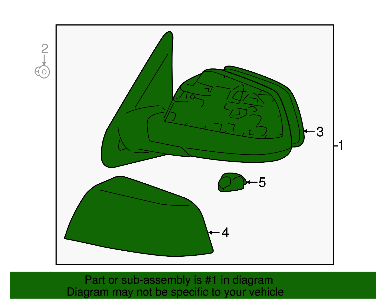 Genuine Toyota Door Mirror Right part# 87910-0C420 for 2014-2017 Toyota ...