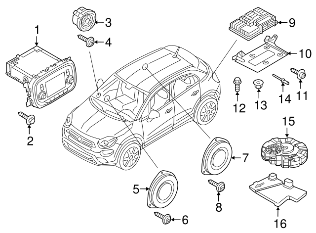 2015-2022 Mopar Amplifier 68614482aa | TascaParts.com