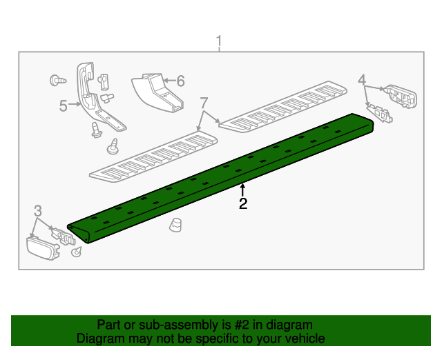 2015-2019 GM Running Board Step 84106482 | QuirkParts