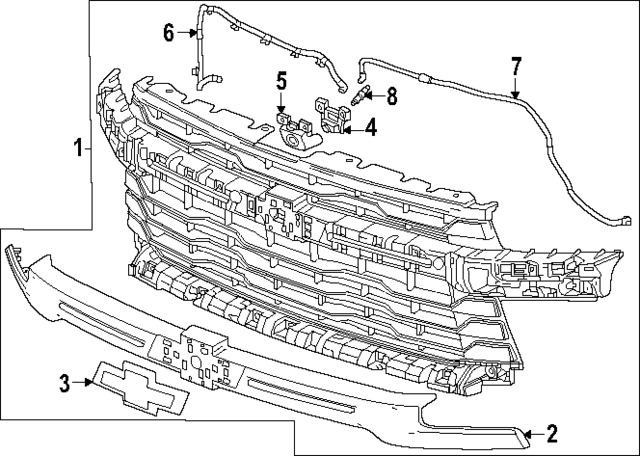 2024 Chevrolet F Grille 86533022 GM | GMPartsDirect.com