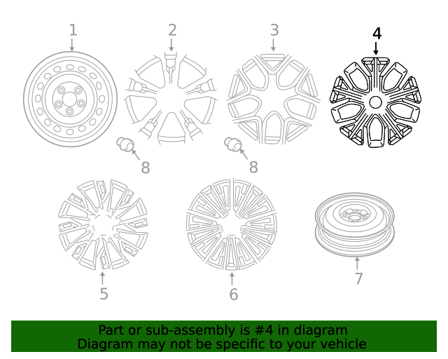 4250F623 - Wheel, Alloy 2019-2020 Mitsubishi Outlander | Mitsubishi ...