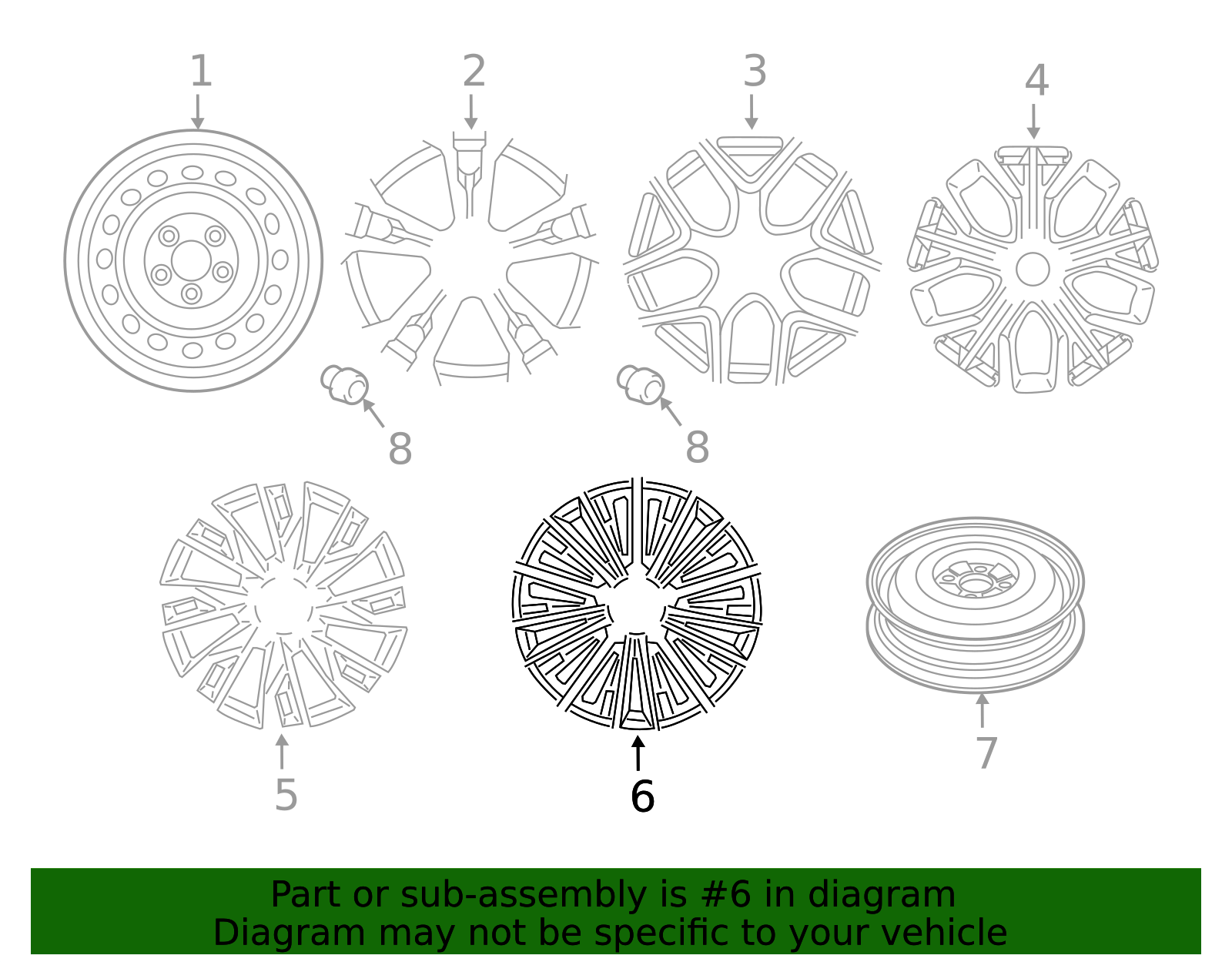 2019-2022 Mitsubishi Outlander PHEV Wheel, Alloy 4250F625 | Retail ...