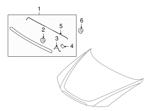 Genuine Molding for 2006-2010 Hyundai Sonata | Part# 86355-3K000 ...