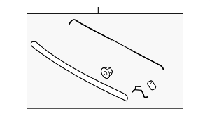 Genuine Molding for 2006-2010 Hyundai Sonata | Part# 86355-3K000 ...