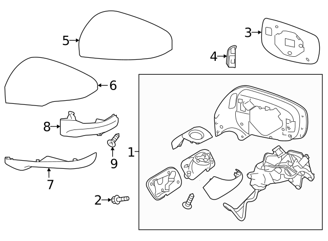 2019-2023 Subaru Ascent Mirror Assembly 91036XC10C | Subaru Parts Store