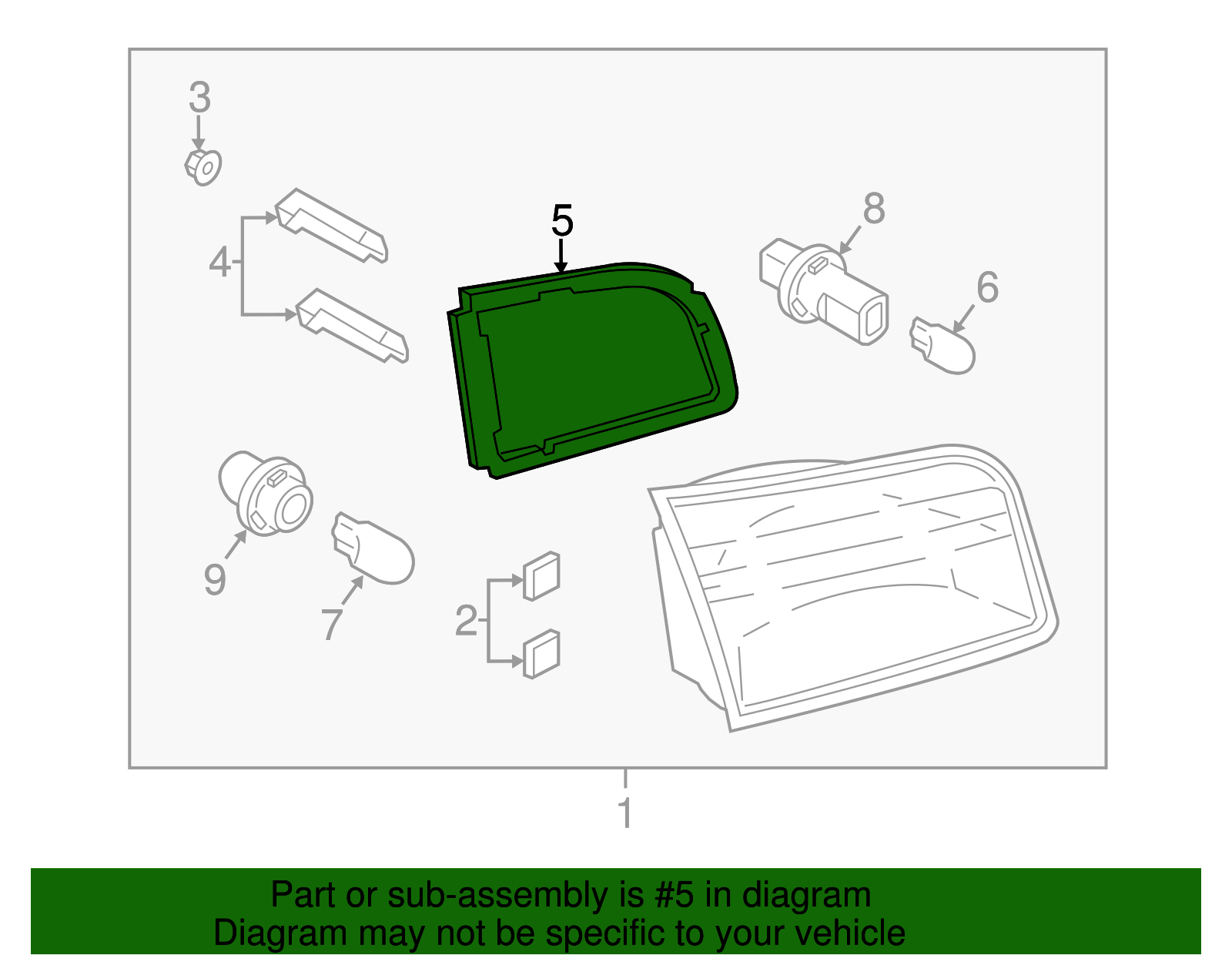 TE69-51-3J8A - Tail Lamp Assembly Gasket 2010-2015 Mazda CX-9 | Florida ...