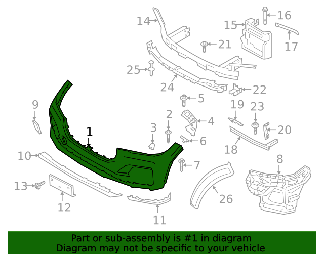 51119478441 - 2019-2022 BMW X7 Bumper Cover (51-11-9-478-441) | BMW of ...