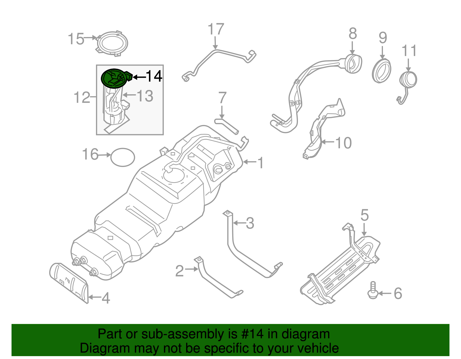 25060-ZQ60B - Fuel Tank Sending Unit - 2005-2009 Nissan | Nissan OEM ...