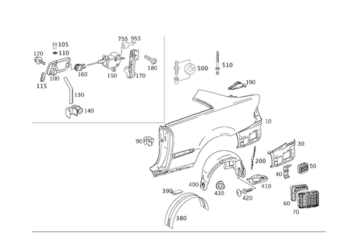 Rear Fender for 2006 Mercedes-Benz CLK 350 | Mercedes-Benz USA Parts